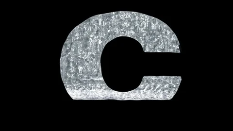 Letter C - Animated Ice Water Letters Co... | Stock Video | Pond5