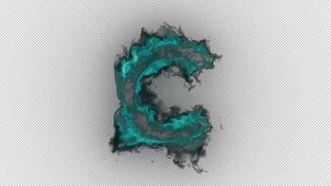 Letter C in blue fire, alphabet, the let... | Stock Video | Pond5