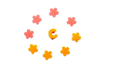 Letter C of the English alphabet. Dancin... | Stock Video | Pond5