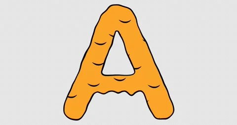 Letter A. Cartoon style video, melting o... | Stock Video | Pond5