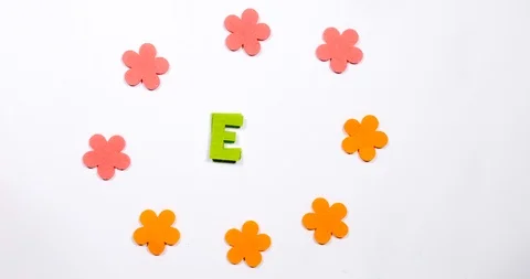 Letter E of the English alphabet. Dancin... | Stock Video | Pond5