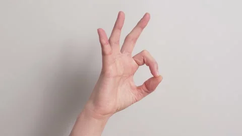 Letter F Hand Sign Language. American Si... | Stock Video | Pond5