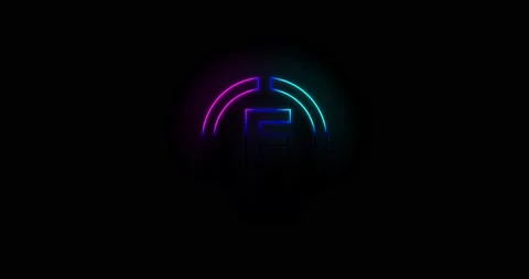 Letter FF logo Blue and pink neon light ... | Stock Video | Pond5