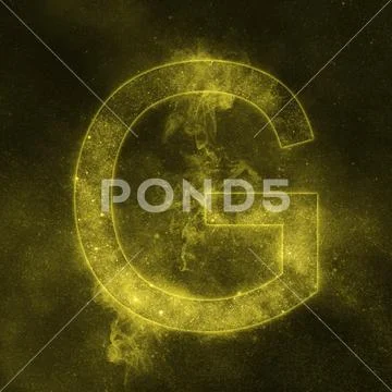 Letter G alphabet symbol. Space Letter, Night Sky Letter. Stock Photo ...