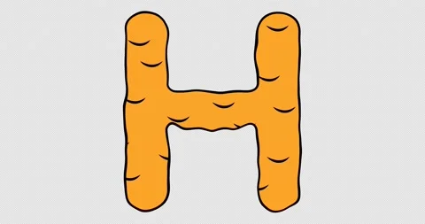 Letter H. Cartoon style video, melting o... | Stock Video | Pond5
