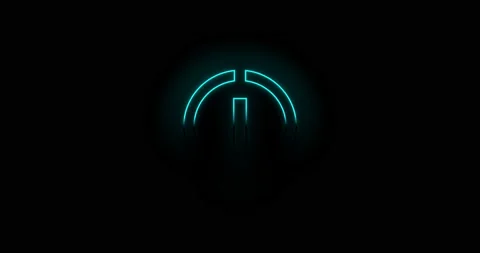 Letter I logo Blue neon light effect 4k ... | Stock Video | Pond5