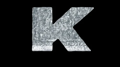 Letter K - Animated Ice Water Letters Co... | Stock Video | Pond5