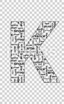 Letter K From Words Transparent Background ~ Clip Art #218307783