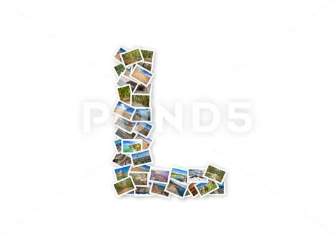 Letter L uppercase font shape alphabet collage made of my best ...