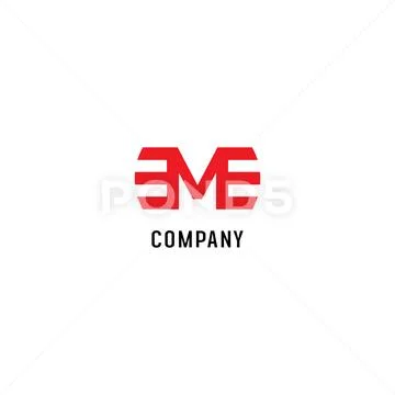 Letter M Alphabetic Logo Design Template, EM Abjad, Flat Simple & Clean ...
