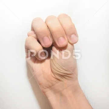 Letter M in American Sign Language (ASL) for deaf people Stock Photo ...