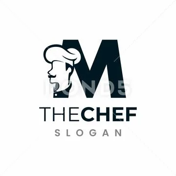 Letter M Chef Logo , Initial Restaurant Cook Vector Design Illustration ...
