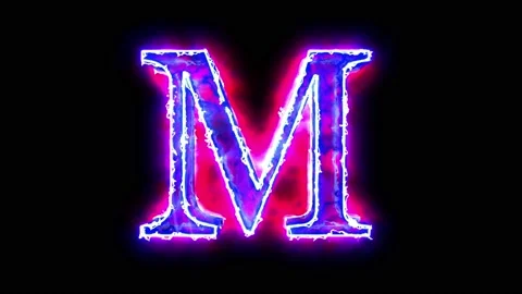 Letter M of English Alphabet. Hot letter... | Stock Video | Pond5