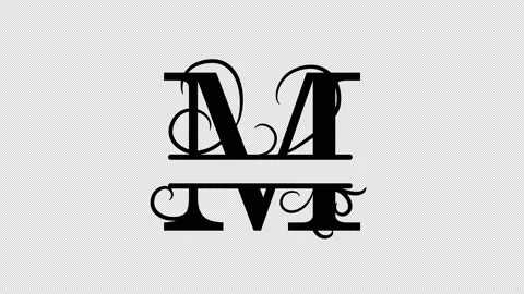 Letter M. Monogram, logo. Animated logo,... | Stock Video | Pond5
