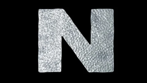 Letter N - Animated Ice Water Letters Co... | Stock Video | Pond5