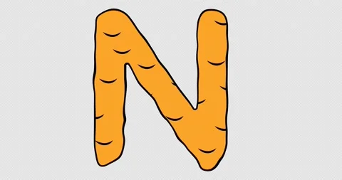 Letter N. Cartoon style video, melting o... | Stock Video | Pond5