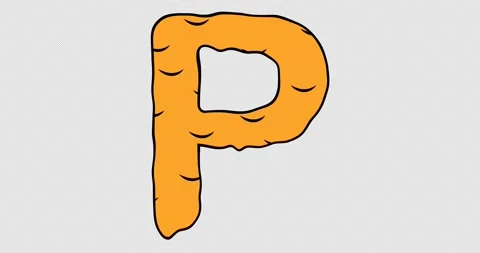 Letter P. Cartoon style video, melting o... | Stock Video | Pond5
