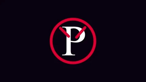 Letter P logo animation in red circle. P... | Stock Video | Pond5