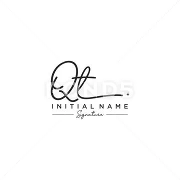 Letter QTQ Signature Logo Template Vector Illustration #132935524