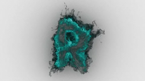 Letter R in blue fire, alphabet, the let... | Stock Video | Pond5