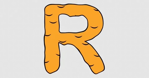 Letter R. Cartoon style video, melting o... | Stock Video | Pond5