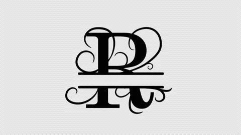 Letter R. Monogram, logo. Animated logo,... | Stock Video | Pond5