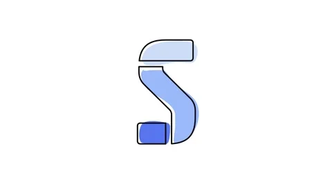 Letter S. 4K video. Blue font animated i... | Stock Video | Pond5
