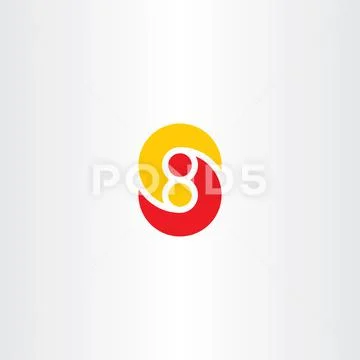 Letter s and number eight 8 s8 logo icon ~ Clip Art #144397823