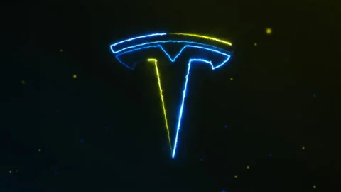 Letter T - Tesla logotype consists of en... | Stock Video | Pond5