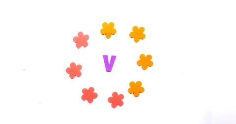 Letter V of the English alphabet. Dancin... | Stock Video | Pond5