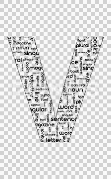 Letter V From Words Transparent Background: Royalty Free #218307798