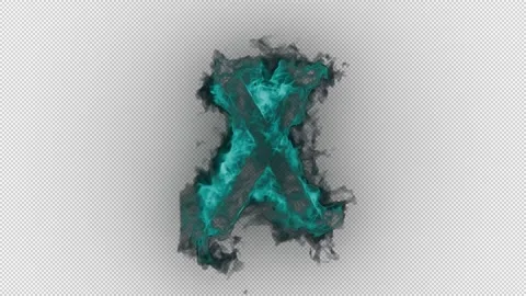 Letter X in blue fire, alphabet, the let... | Stock Video | Pond5