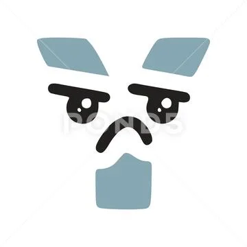 Letter y kawaii character with sad face, vector clip art Illustration ...