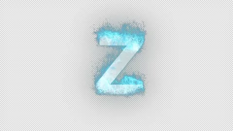 Letter Z in blue fire, alpha channel, fi... | Stock Video | Pond5