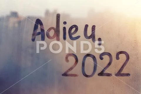 Lettering adieu in French is goodbye in english and numbers 2022 paint ...