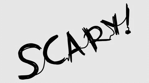 Lettering animation of the word Scary on... | Stock Video | Pond5