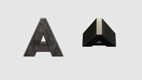 A Letters 3D Animation Font, 2 Version, ... | Stock Video | Pond5