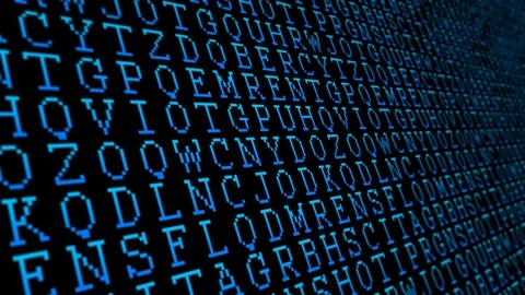 Letters of the alphabet blue pattern clo... | Stock Video | Pond5