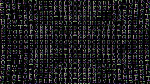 Letters of the alphabet rgb gradient pat... | Stock Video | Pond5