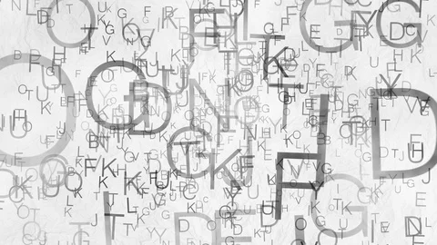 Letters of English alphabet flying from ... | Stock Video | Pond5