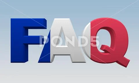 Letters FAQ painted flag France ~ Clip Art #122339467