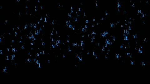 Letters fast moving on black background | Stock Video | Pond5