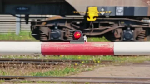 Level Crossing Intersection of Railway L... | Stock Video | Pond5