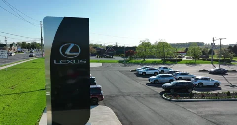 Lexus car dealership sign and logo. New ... | Stock Video | Pond5