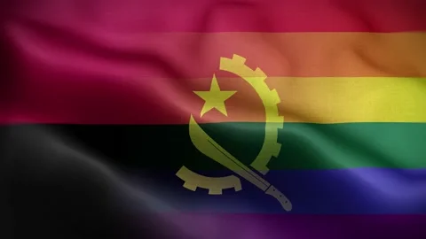 LGBT Angola Flag Loop Background 4K | Stock Video | Pond5