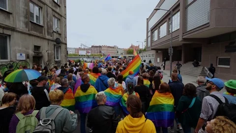 LGBT equality march, People having fun a... | Stock Video | Pond5