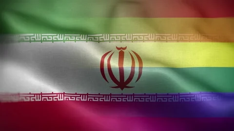LGBT Iran Flag Loop Background 4K | Stock Video | Pond5