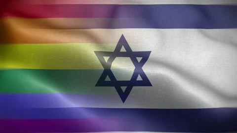 LGBT Israel Flag Loop Background 4K | Stock Video | Pond5