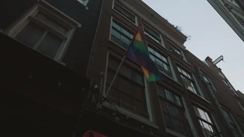 LGBT LGBTQ+ Rainbow Pride Flag Small Nar... | Stock Video | Pond5