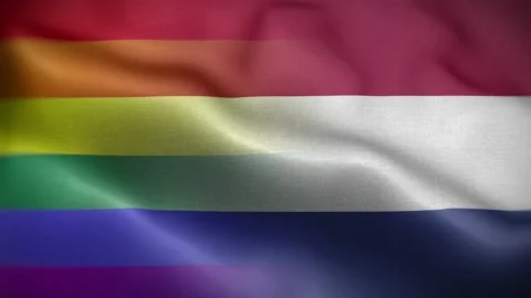LGBT Netherlands Flag Loop Background 4K | Stock Video | Pond5